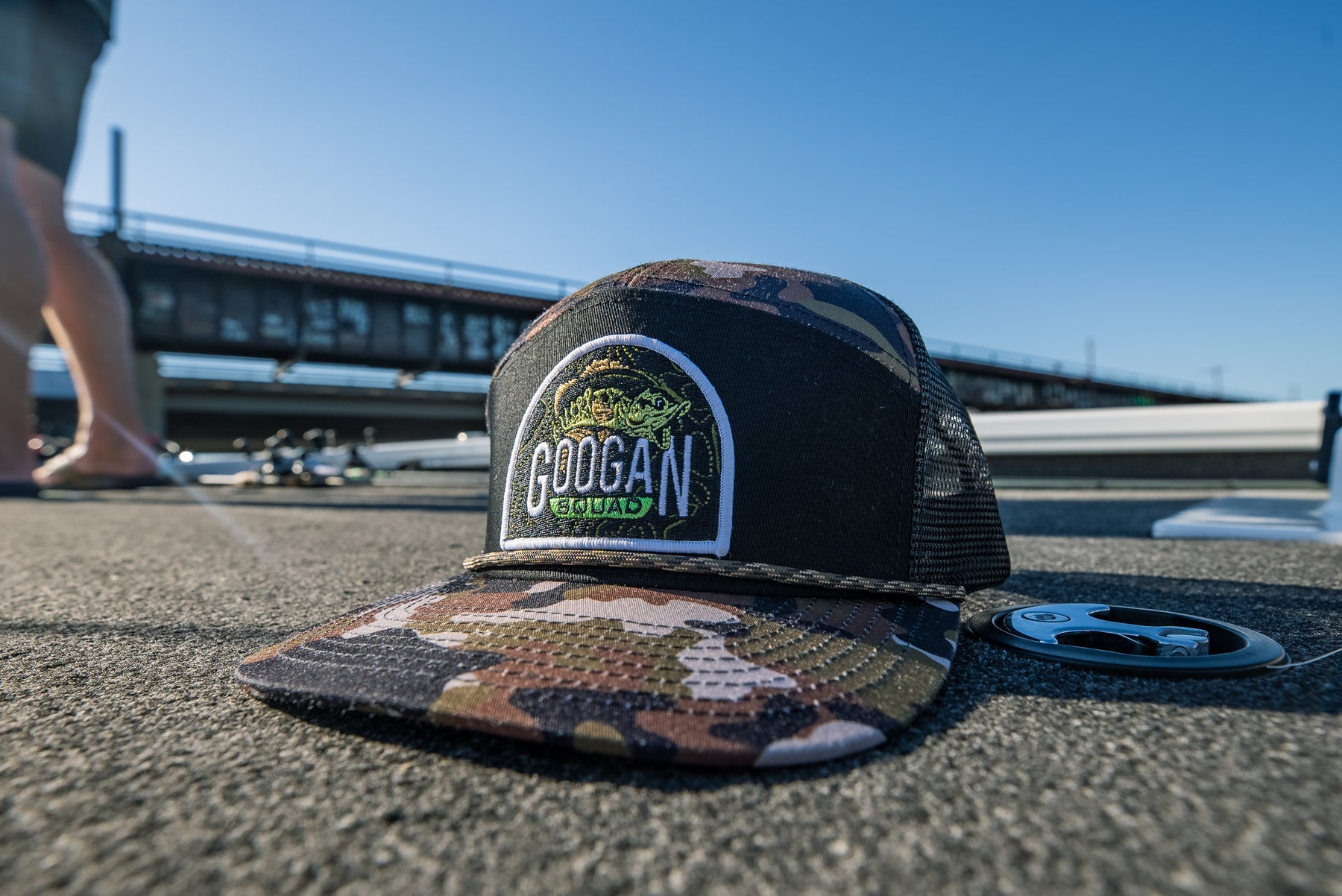 Woodland Bassin’ Camo 7-Panel Hat – Googan Squad