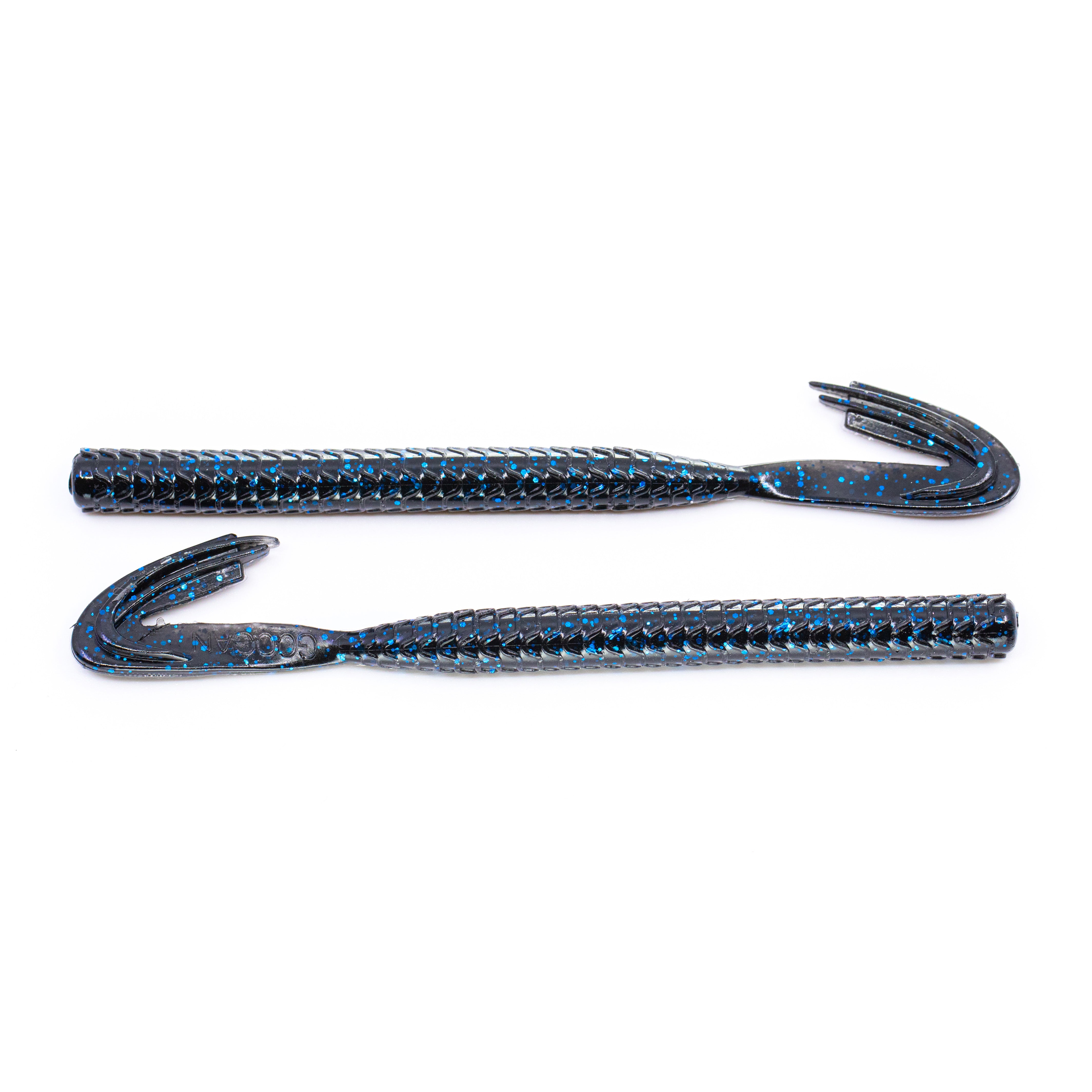 Googan Squad Blazin' Worm – V-ridge Double-Flange tail plastic worm